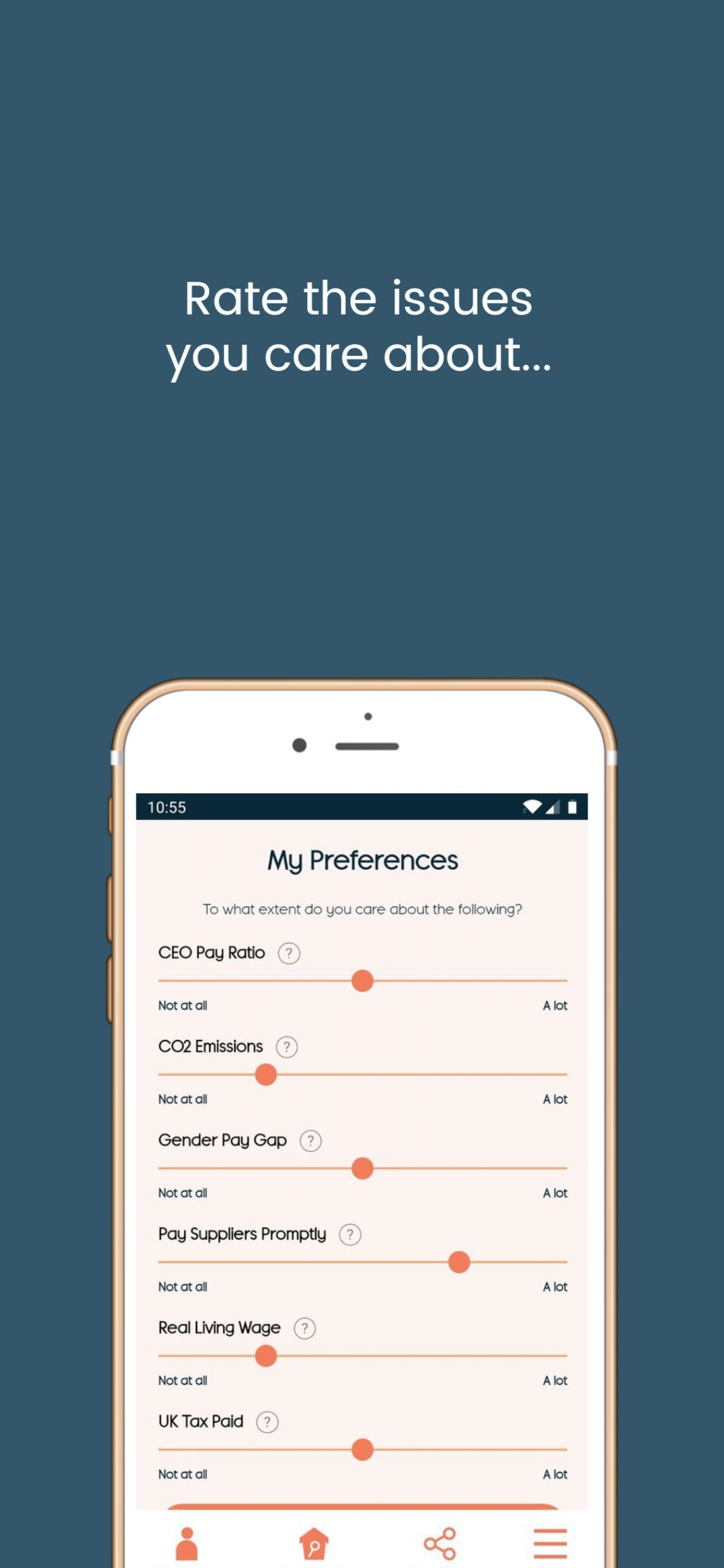 Ethical App | Impact Score App | Make Change Happen